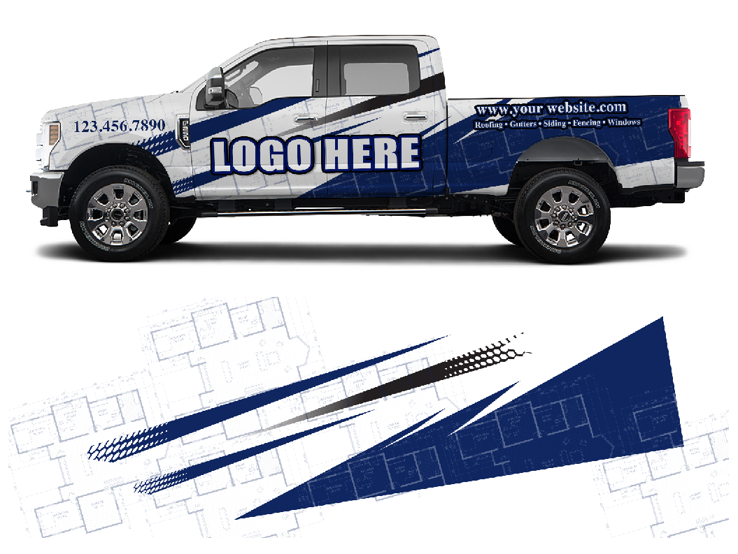 Ford truck graphic vehicle wrap design 2