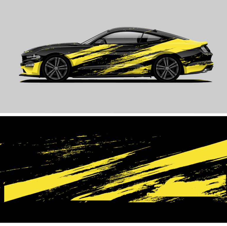 Ford Mustang grunge wrap design