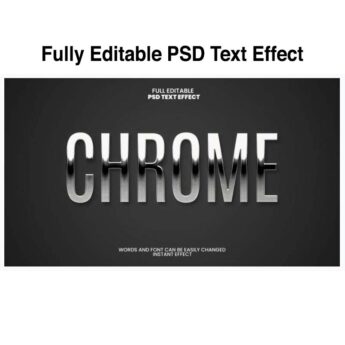 Chrome text effect - PSD photoshop file | Graphics To Grab