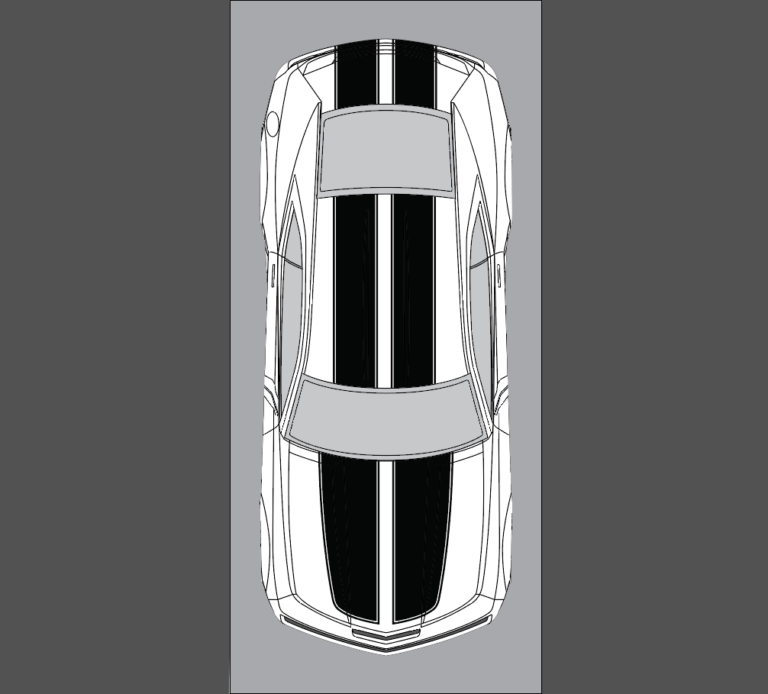 Vector chevy camaro stripes plot cut design