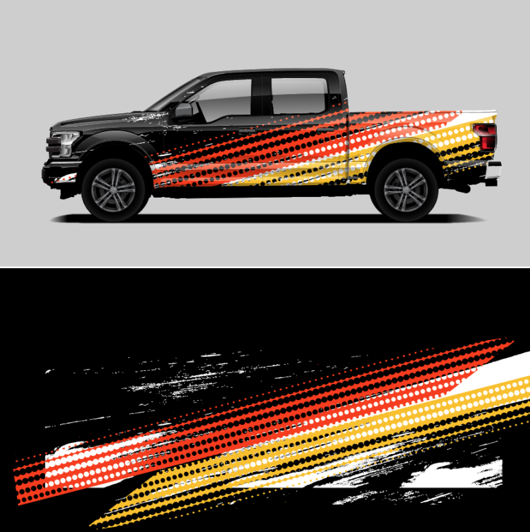 0000205-Vector Vehicle Wrap Design - Truck Wrap | Graphics To Grab