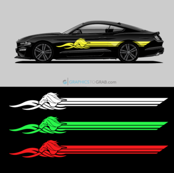 0000248 -Vector Vehicle Wrap Design - mustang decal - mustang Wrap ...