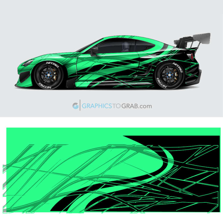 Race car vector wrap design 2