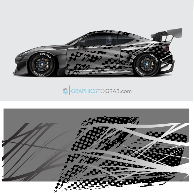 Race car vector wrap design 4
