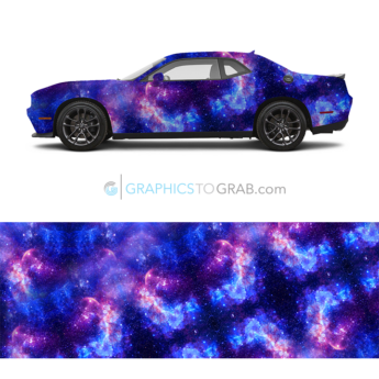 Galaxy print vehicle wrap
