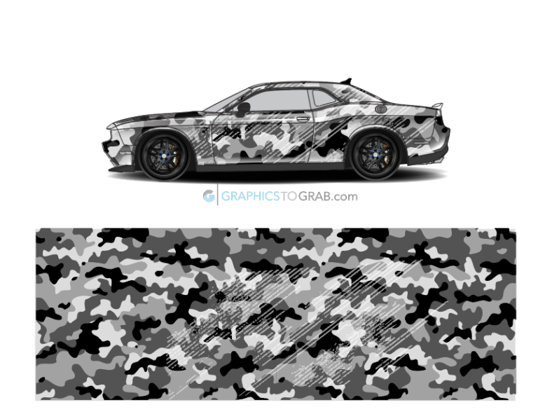 Neutral Camo vector wrap design