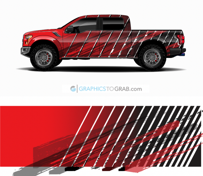 Truck wrap design lines