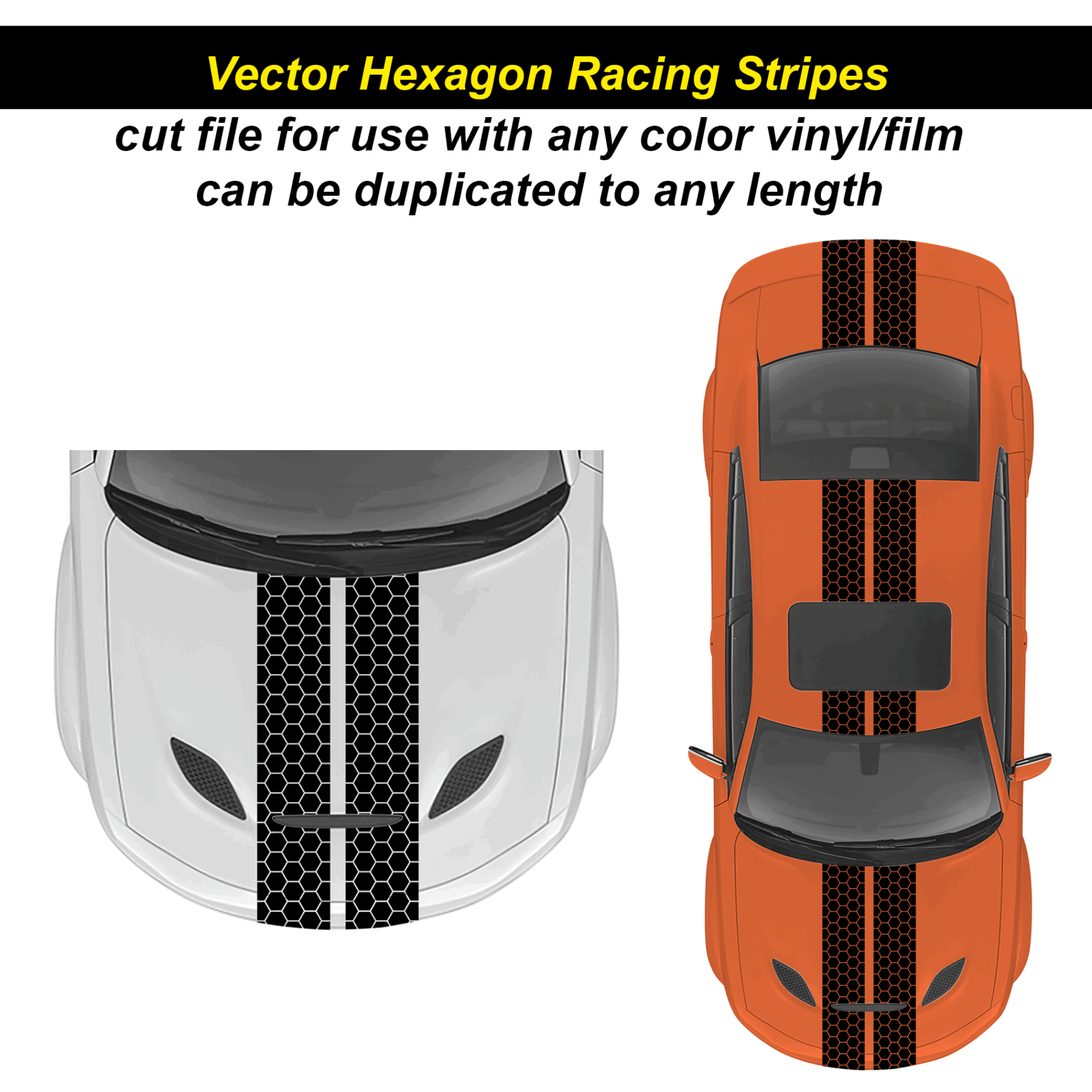 Vector Hexagon Racing Stripes