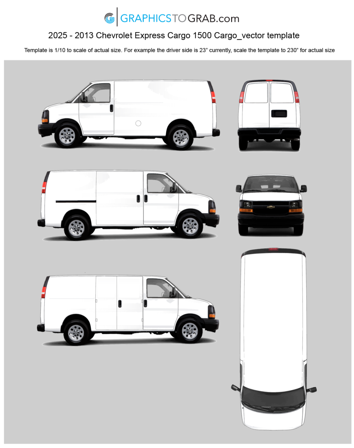 Chevrolet van vector template