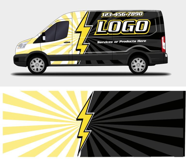 Electrician Van Wrap design