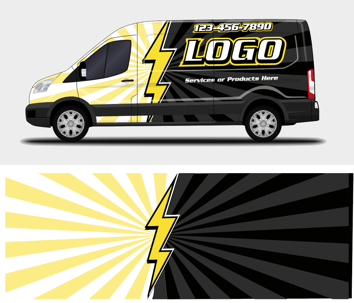 Electrician Van Wrap design