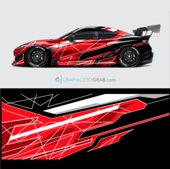 Vehicle wrap vector - livery design - race car wrap