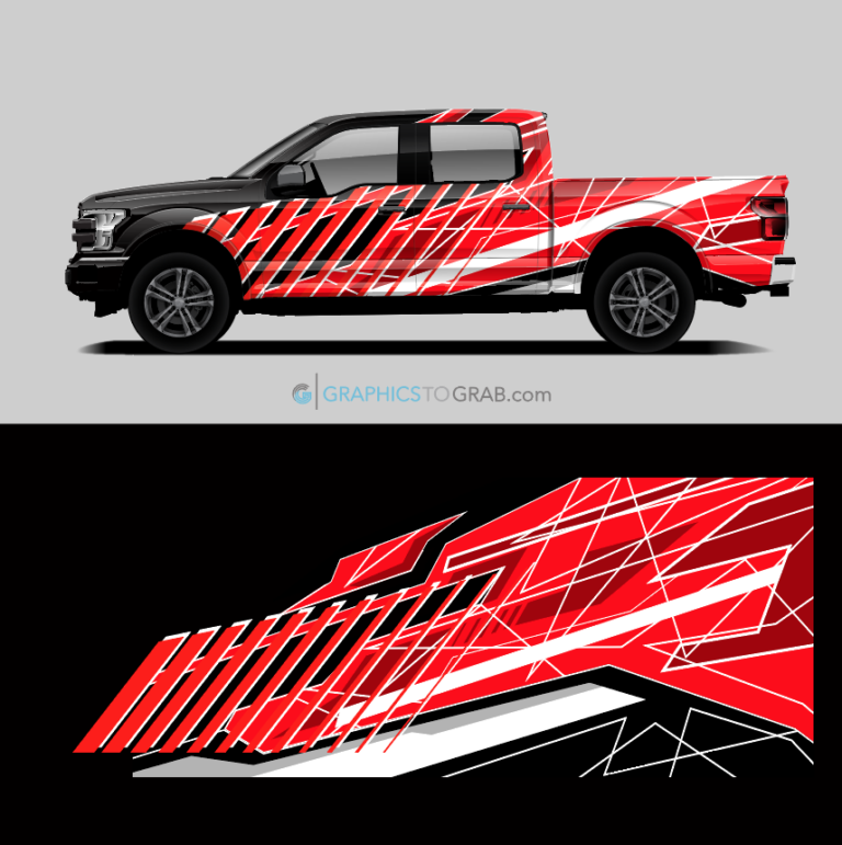 Vector angle shapes Vehicle Wrap Design