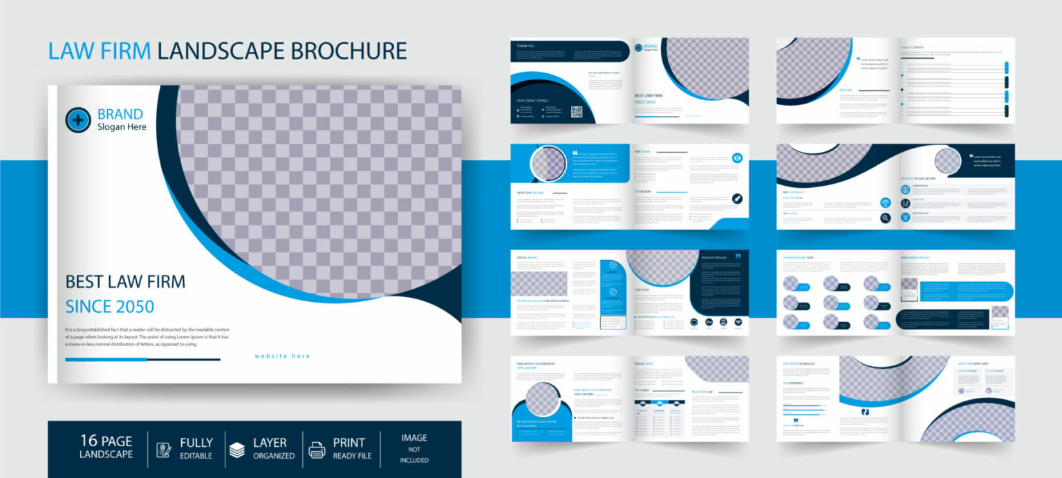 free landscape layout brochure template